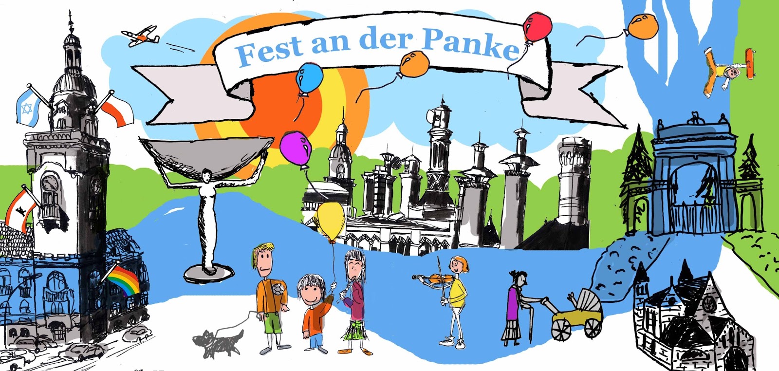 Jugendkunstschule Pankow: Postkarte zum „Fest an der Panke 2014"