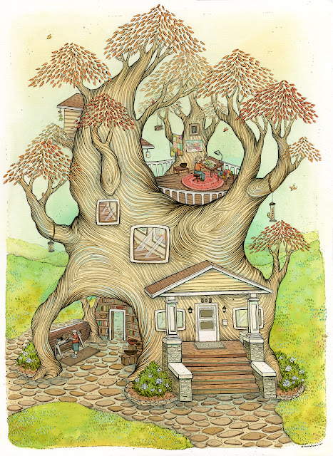 nimasprout - Art by Nicole Gustafsson: Tree + House
