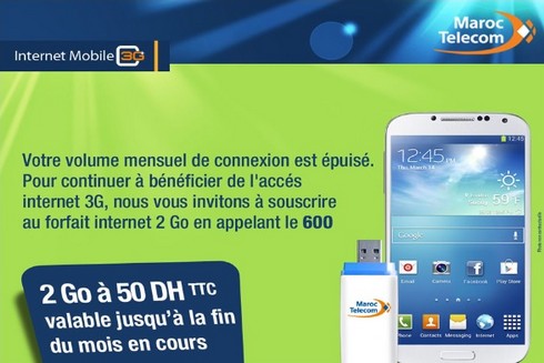 Promotion Maroc Télécom: Pass Internet Mobile 2Go à 20 Dhs au lieu de ...