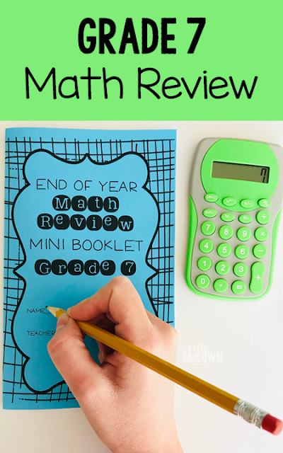 Kelly McCown: End of Year Math Review - Grade 7