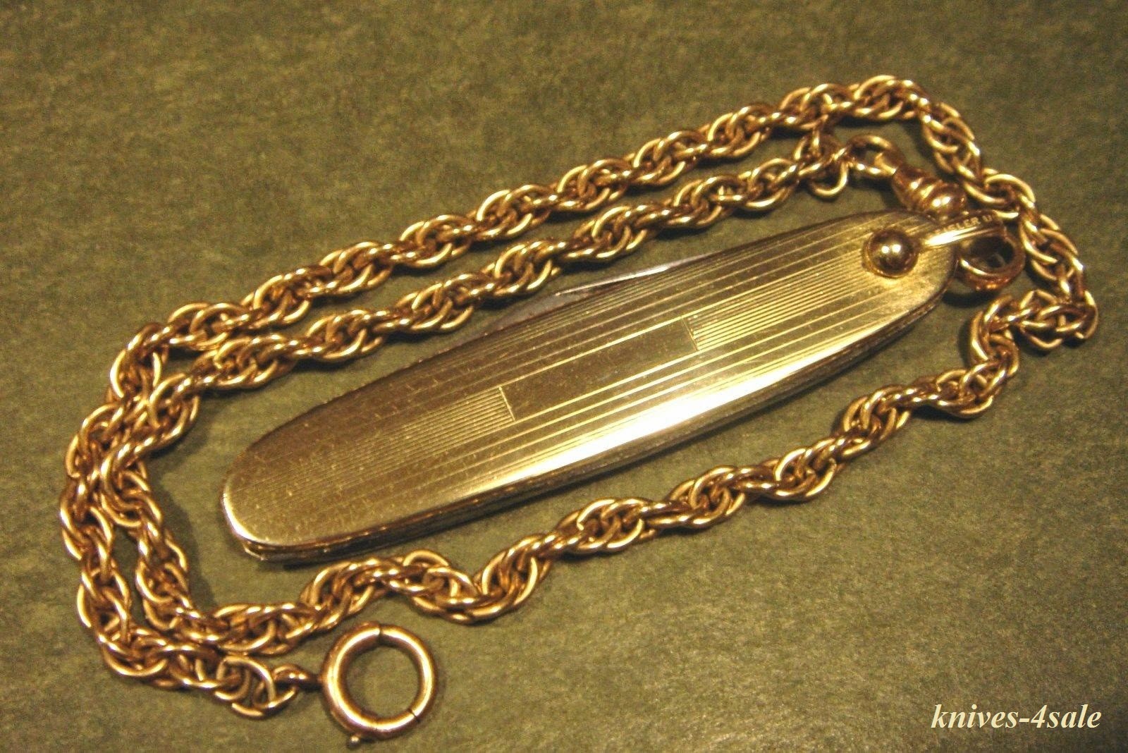 knives-4sale: Kreisler USA Gold Art Deco Chain 12K Pocket Fob Watch Pen ...