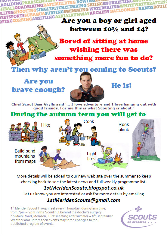 1st Meriden Scouts: Poster