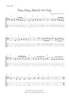Easy Sheet Music For Beginners: Ding Dong, Merrily On High, free ...