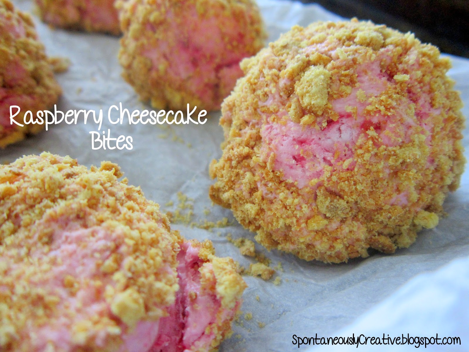 Spontaneously Creative: Raspberry Cheesecake Bites