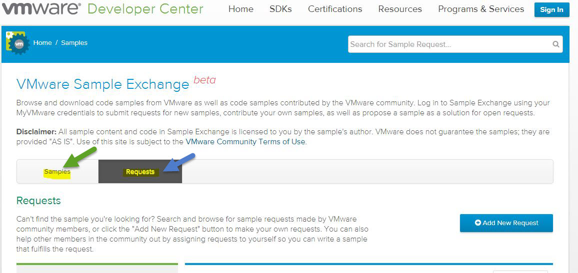 vCloudNotes : Let's Learn Together: VMware Sample Exchange beta Site