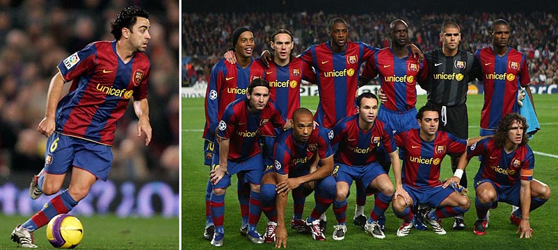 Football teams shirt and kits fan: FC Barcelona 2007/08 Home Set