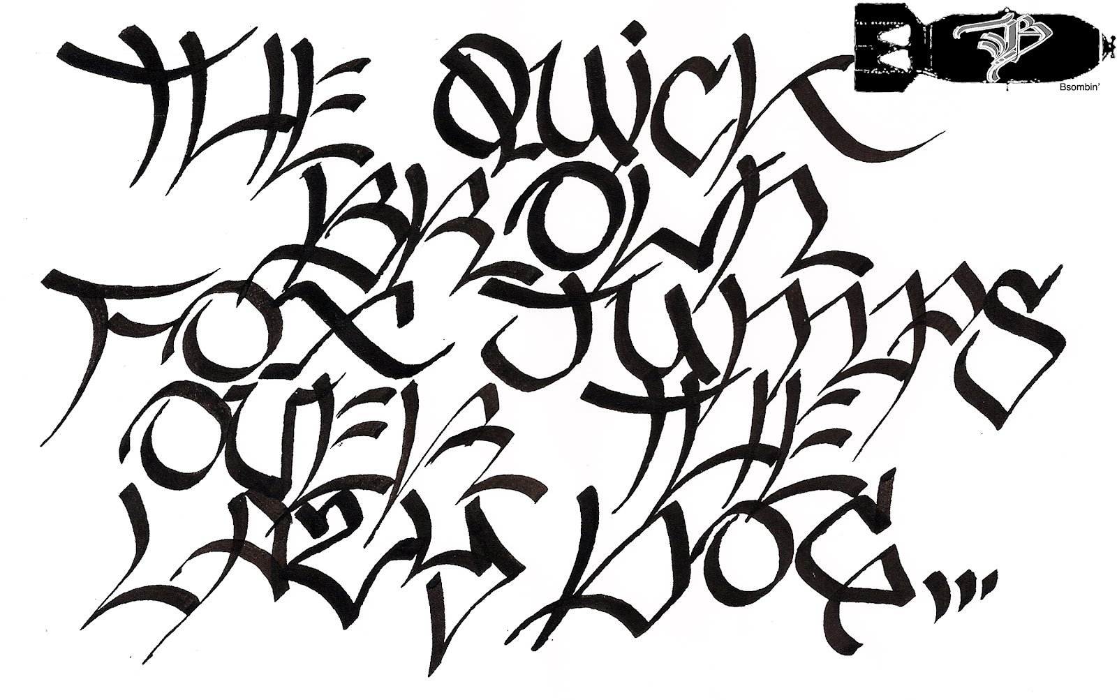 B S O M B I N ': Hand styles & calligraphy Pt.2