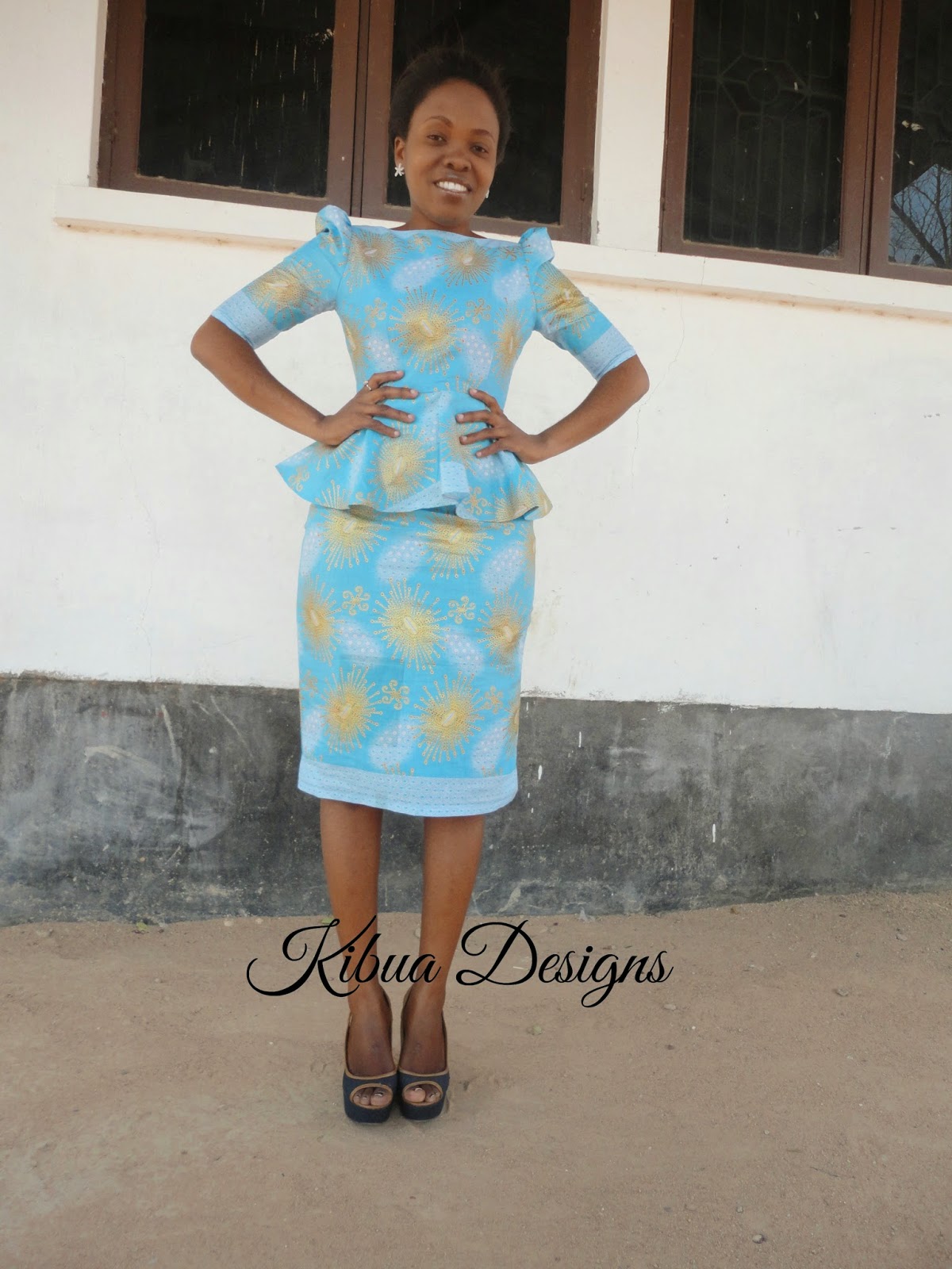 Kibua Designs: KITENGE PEPLUM DRESS