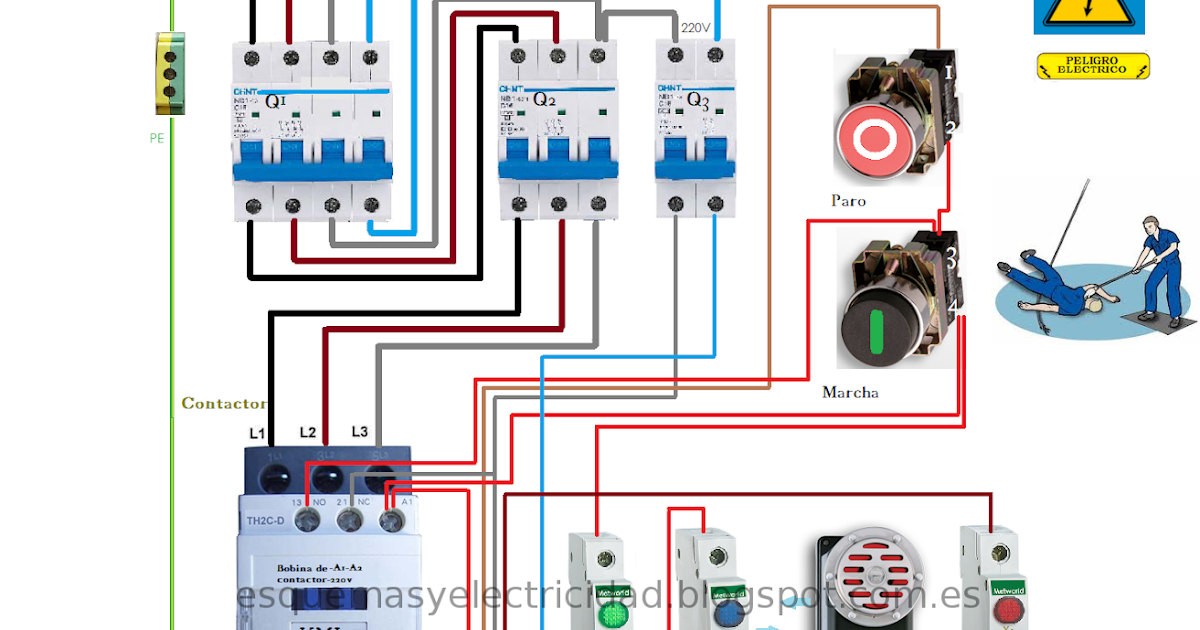 Esquemas eléctricos: Marcha paro