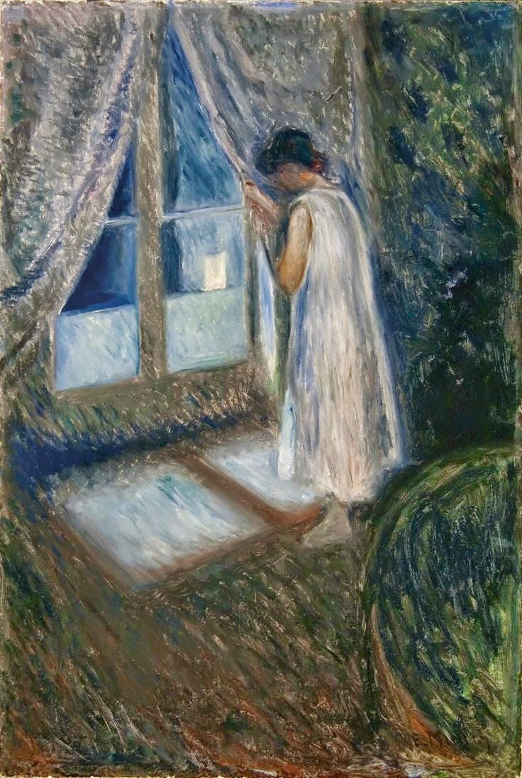 Edvard Munch | Girl looking out the window, 1893 | Tutt'Art@