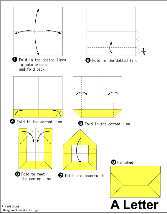 Letter - Easy Origami instructions For Kids