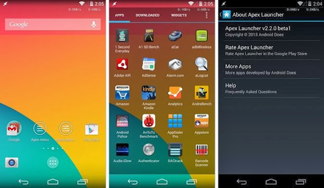 Apex Launcher 2.2 brings the Android 4.4 KitKat look with transparency ...