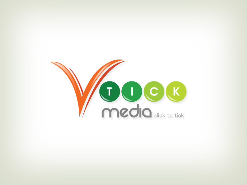Logo design: Sample Logo design for V Tick Media Co, Vietnam