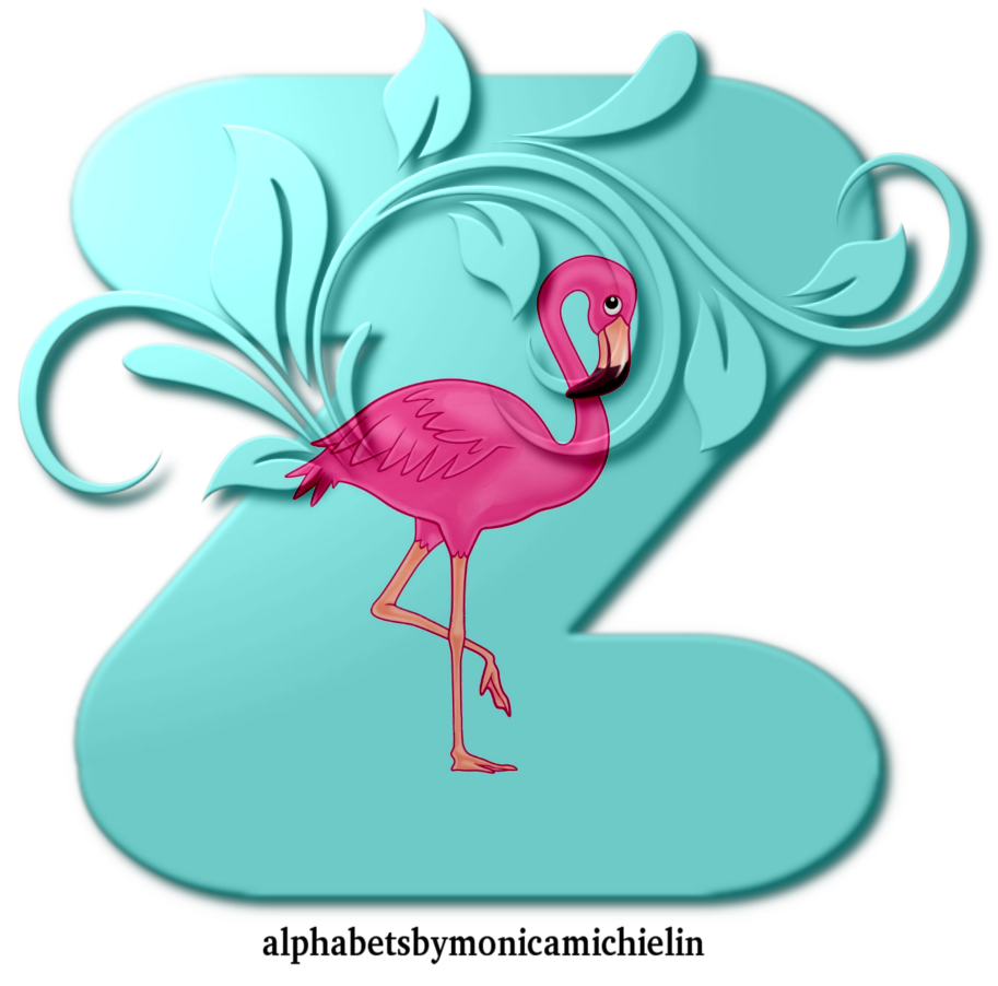 M. Michielin Alphabets: ALFABETO FLAMINGO PNG, FLAMINGO ALPHABET PNG, # ...