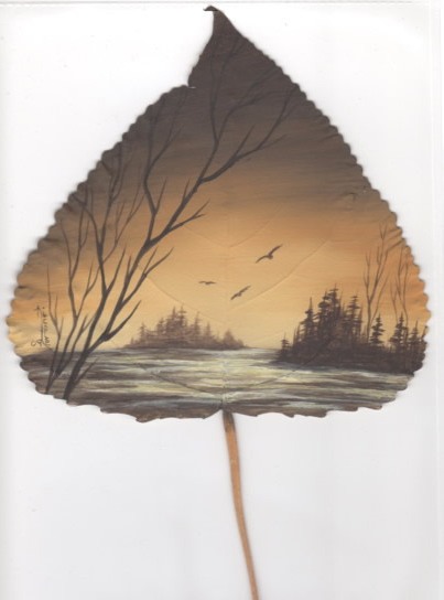 Creative Sanju: Leaf Painting