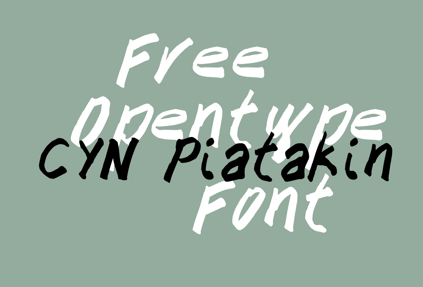 CYN Piatakin #Script Hand-lettered #free Otf #Typeface