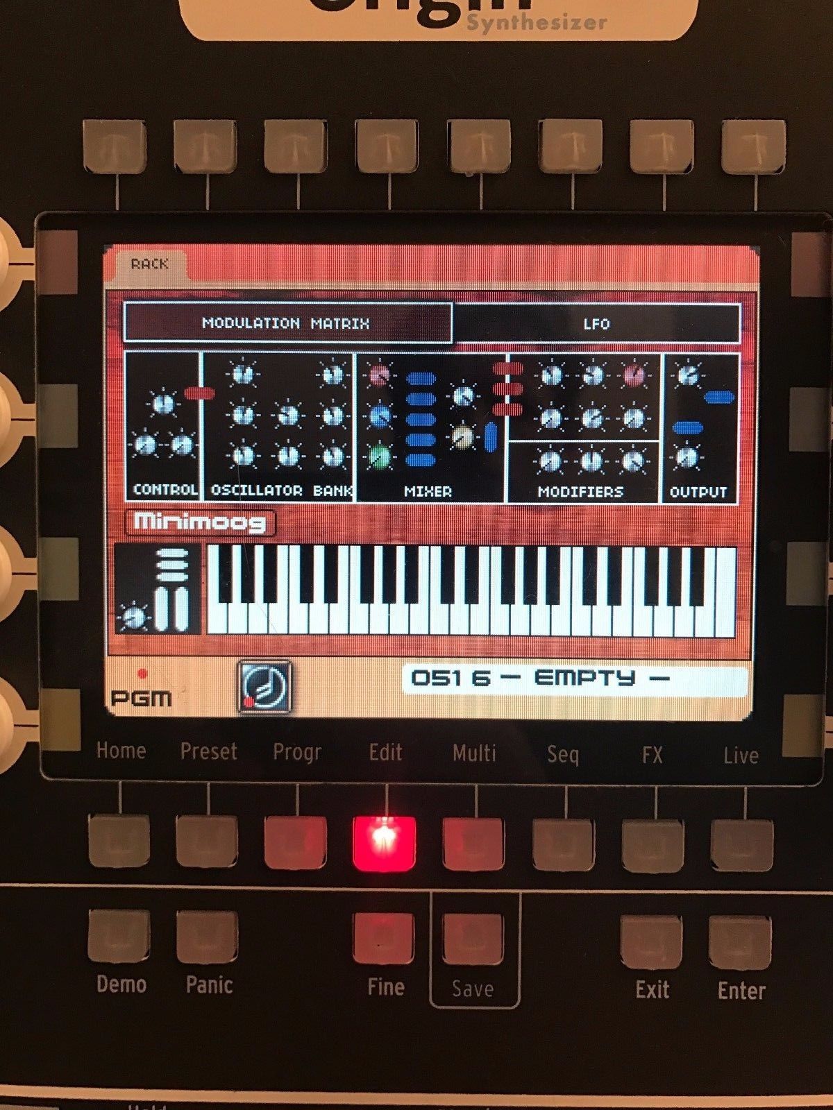 MATRIXSYNTH: Arturia Origin Virtual Modular Synth & Keyboard SN 00087