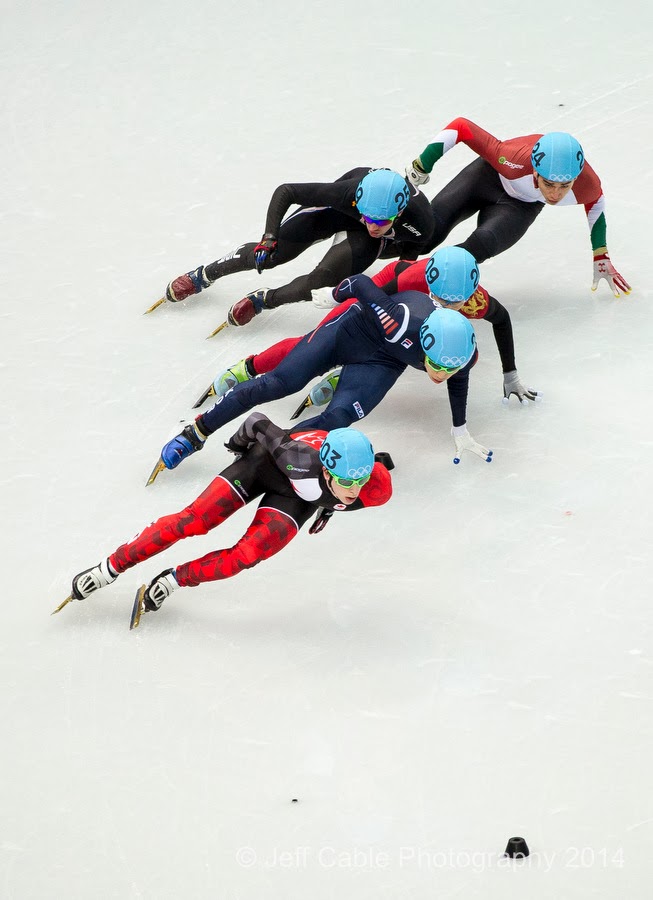 Jeff Cable's Blog: Short track speed skating - photos from a high position
