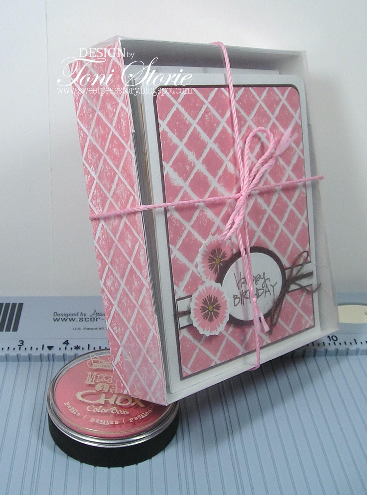 Sweet Pea's Story: A Scor-Pal and Clearsnap Card Box and Cards