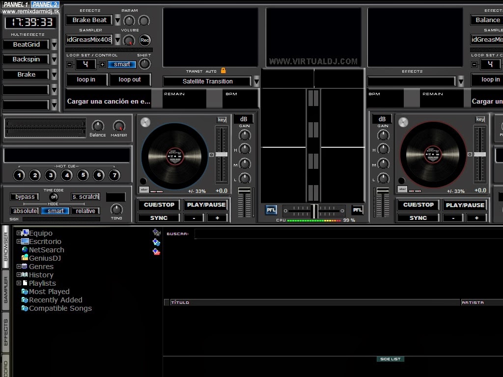 pruevas: skin vdj: MFF VJ 7.3 Edit D@RMIX DJ
