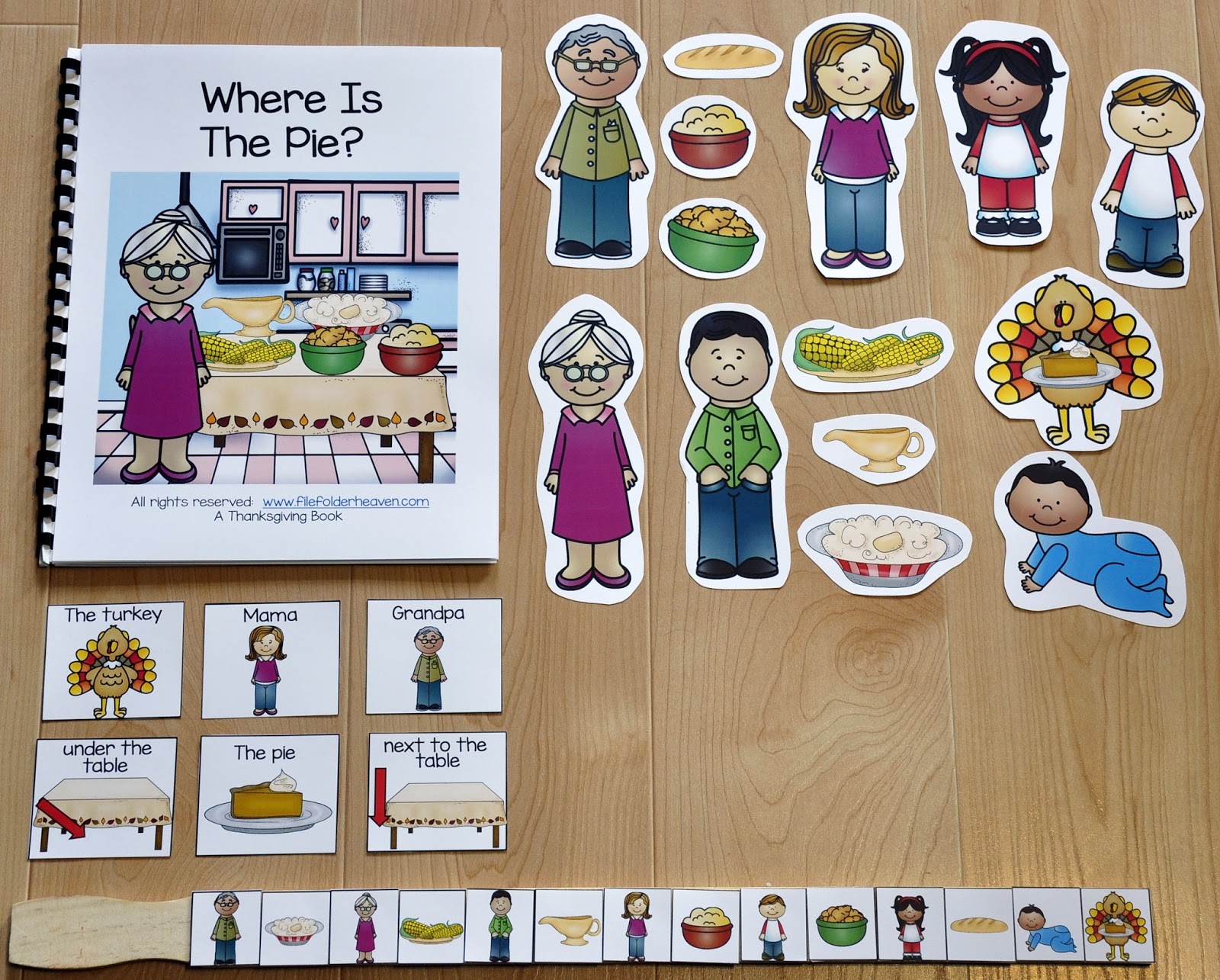 File Folder Heaven Blog: "Where Is The Pie?" Thanksgiving Adapted Book ...