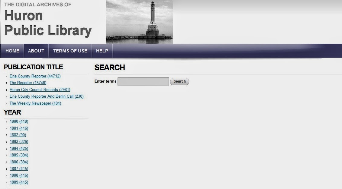Graveyard Rabbit of Sandusky Bay: Tuesday's Tip: The Digital Archives of Huron Public Library ...