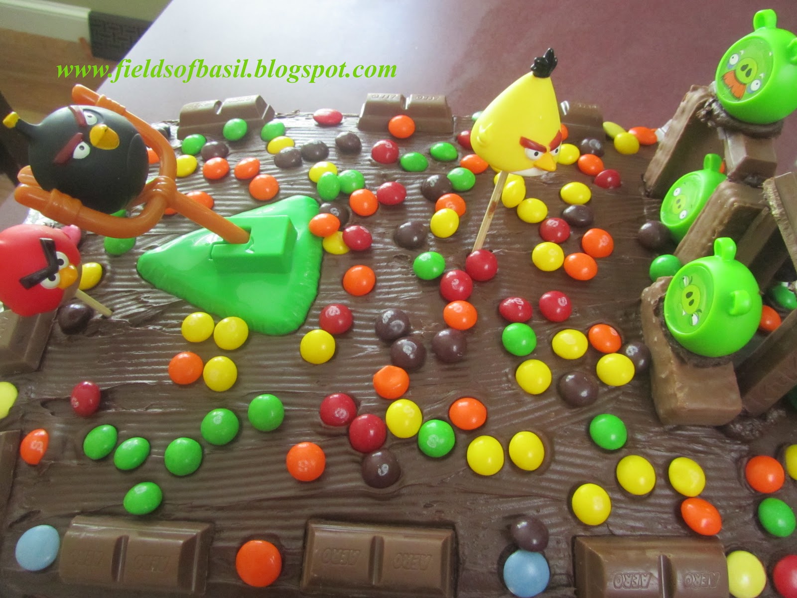 Fields of Basil: Smores Angry Bird Cake
