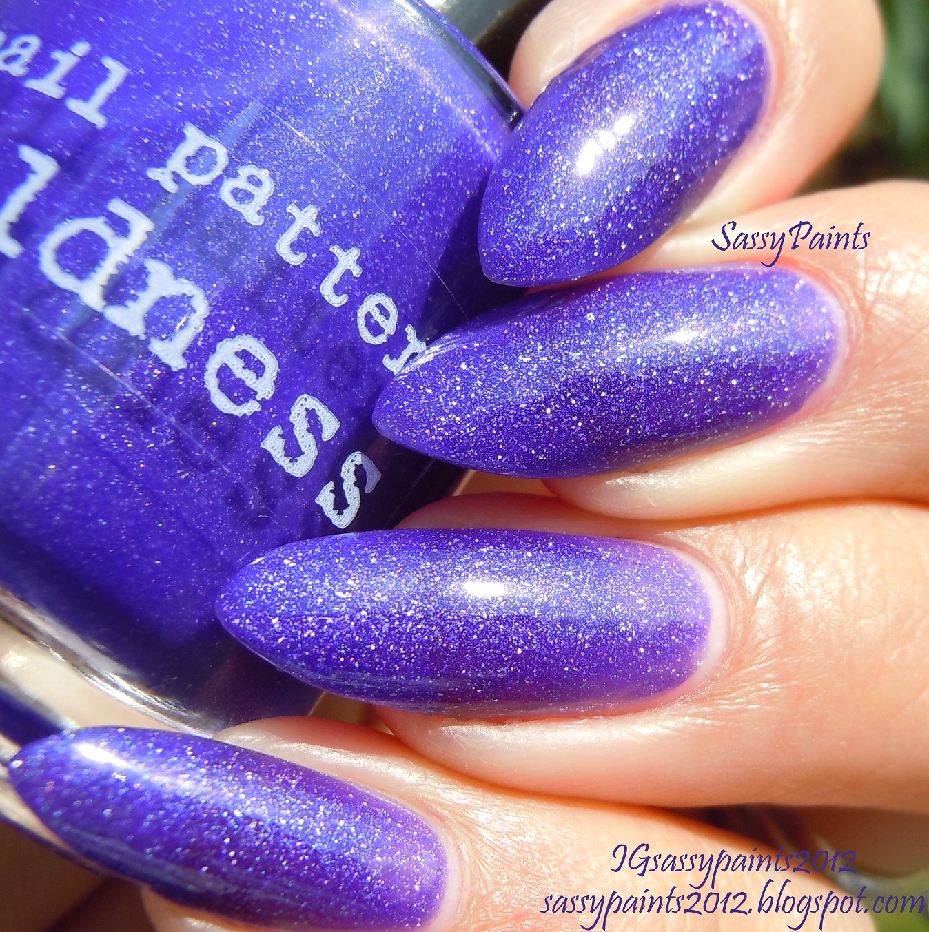 Sassy Paints: Nail Pattern Boldness: Alpha Nail & Sample 002