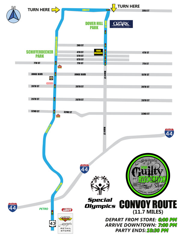 Joplin News First: CONVOY ROUTE MAP - CONVOY BEGINS AT PETRO 6:00PM ...