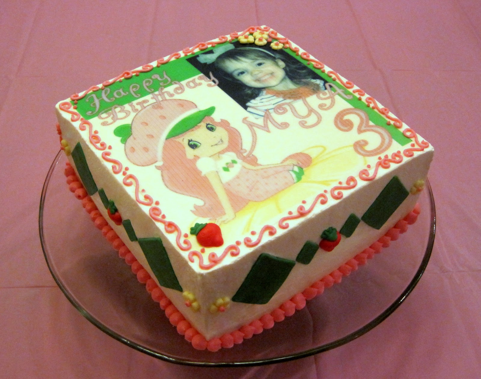 Custom Cakes By Stef: Strawberry Shortcake - edible pictures