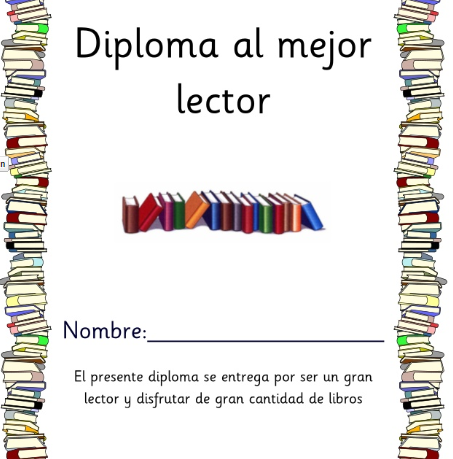 Diplomas mejor lector - Imagui