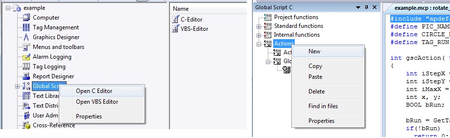 Siemens Automation: Tạo chuyển động dùng C-Script và Timer trong WinCC