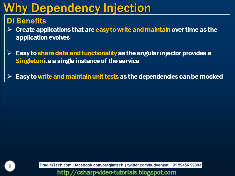 Sql Server Net And C Video Tutorial Why Dependency Injection