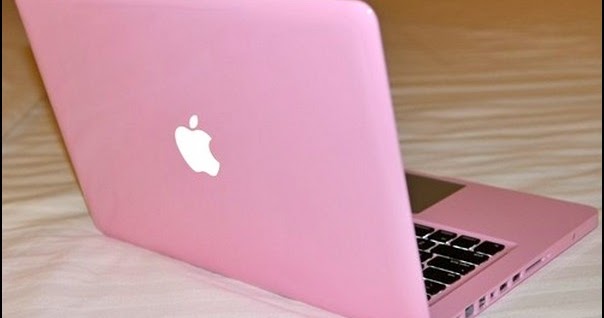 Pink, apple, laptop, computer