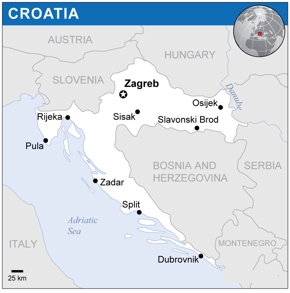 Geography Blog: Map of Croatia