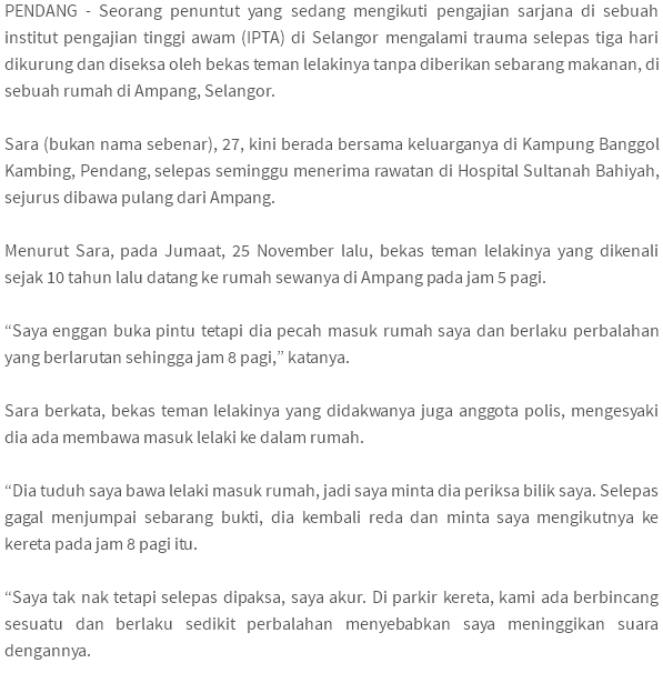 Kejam Wanita Derita Dikurung 3 Hari Tanpa Sebarang Makanan Diseksa Tanpa Belas Kasih Oleh