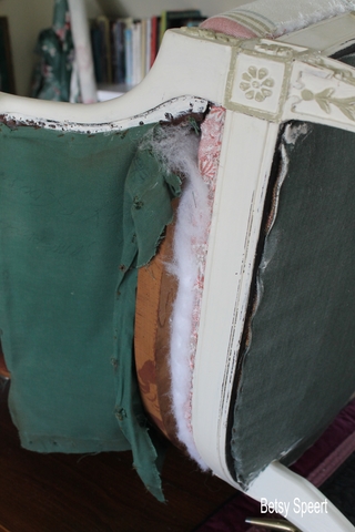 Betsy Speert's Blog: Upholstering the Inside Back of an Arm Chair