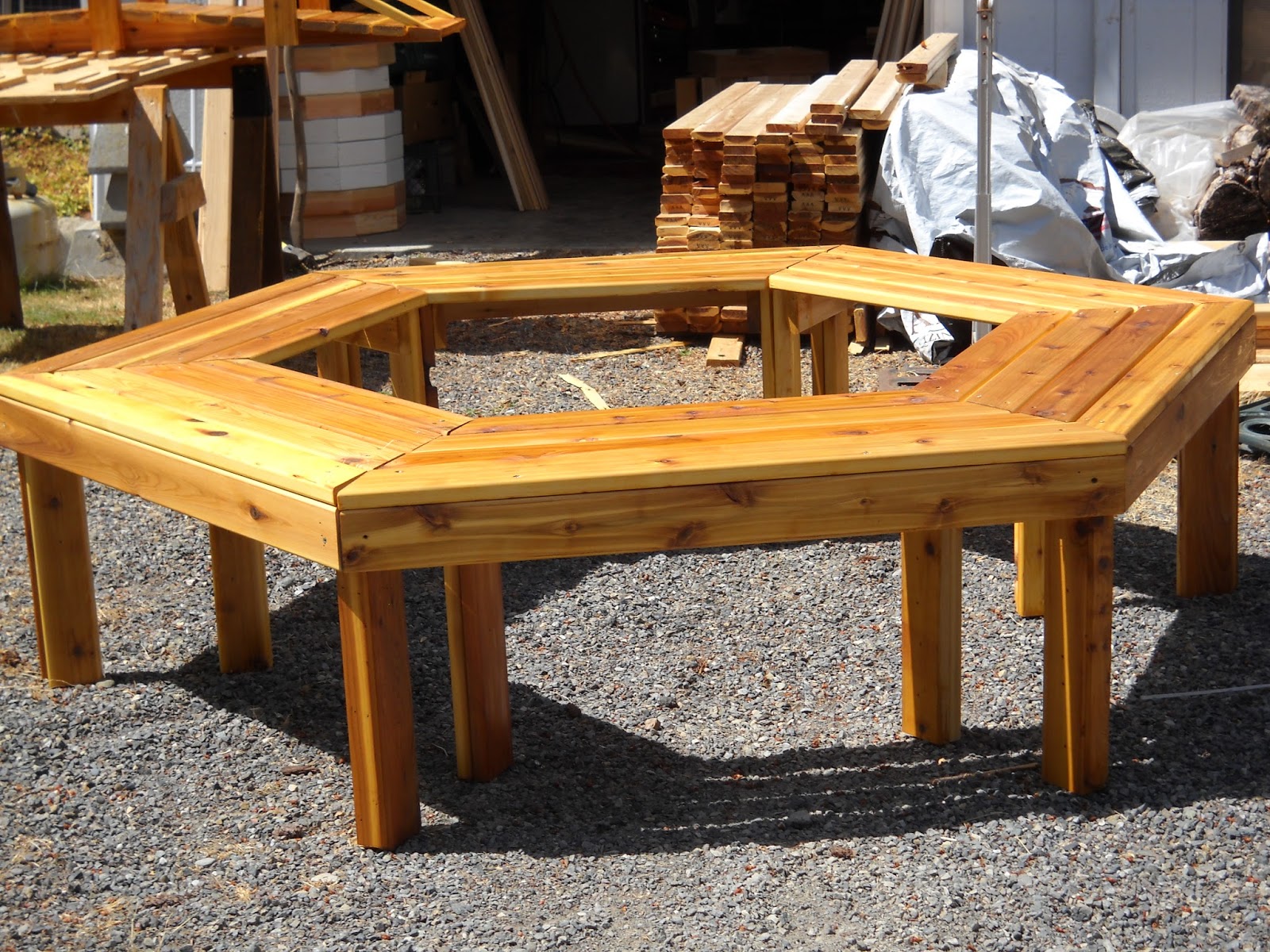 Handcrafted by George: Wrap Around Tree Bench