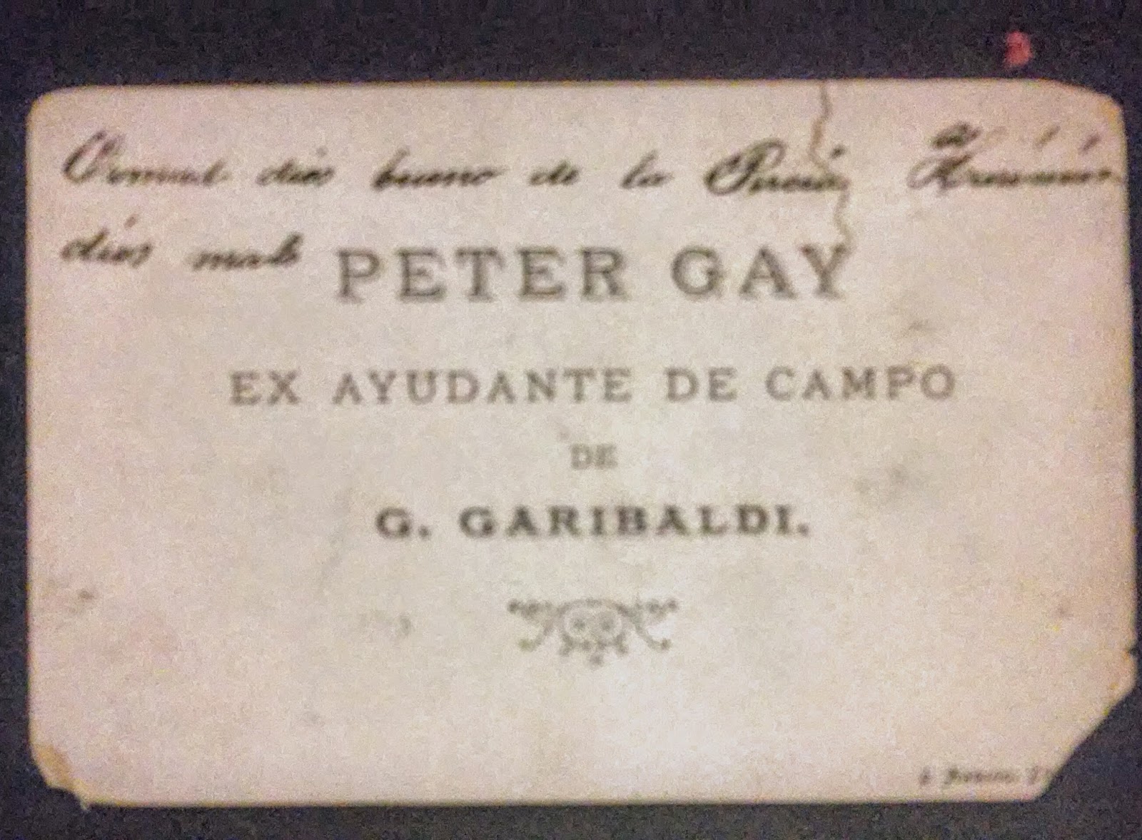 Bibliofilia novohispana: Peter Gay Ex Ayudante de Campo de Giuseppe ...