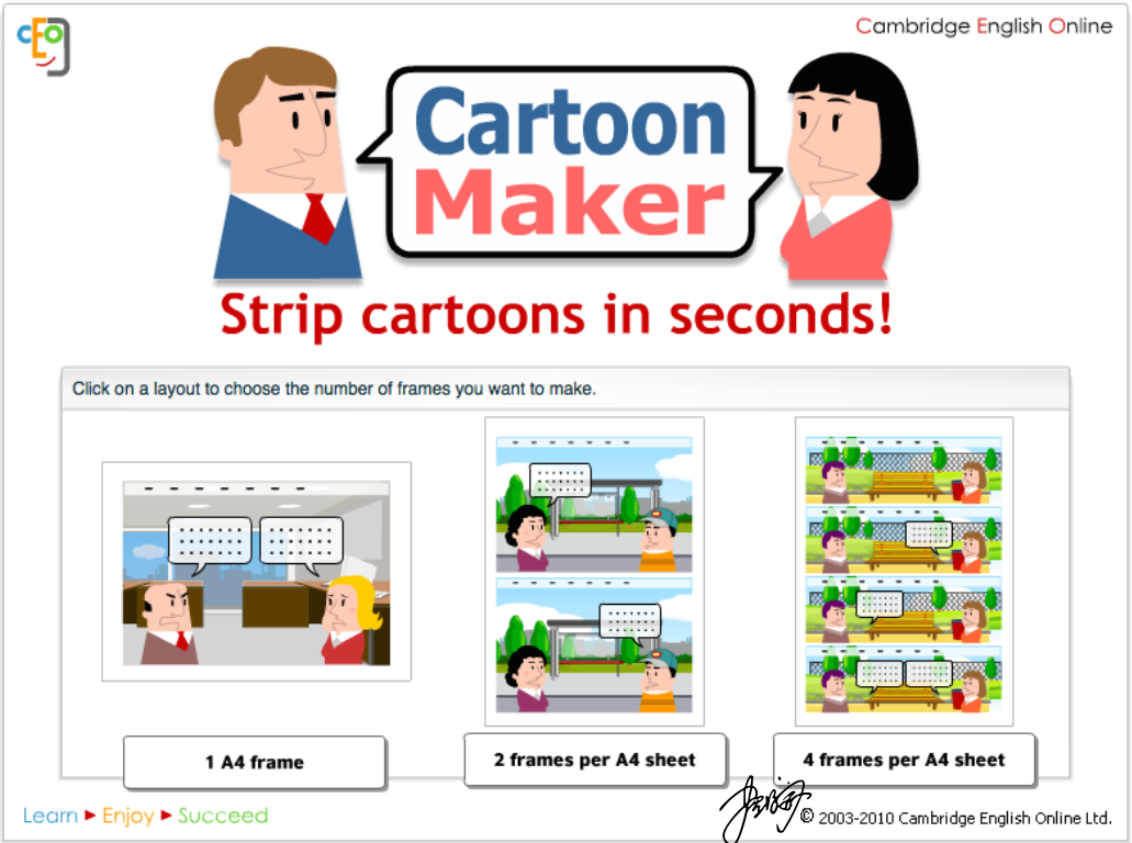 bowen's little shed for elt: CambridgeEnglishOnline Cartoon Maker ...