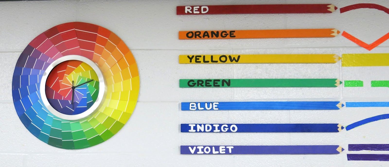 Cassie Stephens: How to Decorate an Art Room: Line and Color Wall!