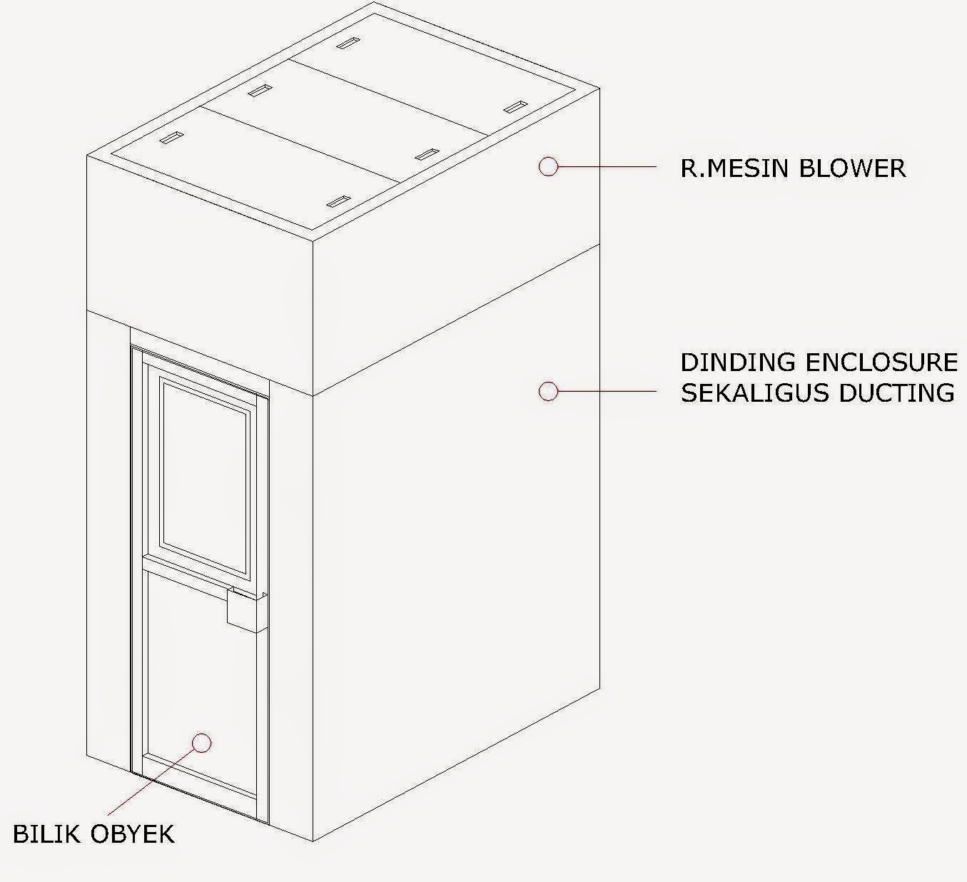 Membuat Drawing Air Shower Room | How to Make Air Shower Room