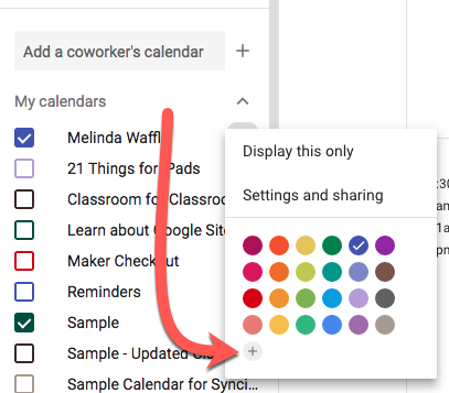 Google Calendar - How to Change the Calendar Color