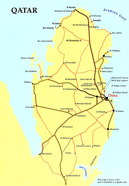 QATAR - GEOGRAPHICAL MAPS OF QATAR