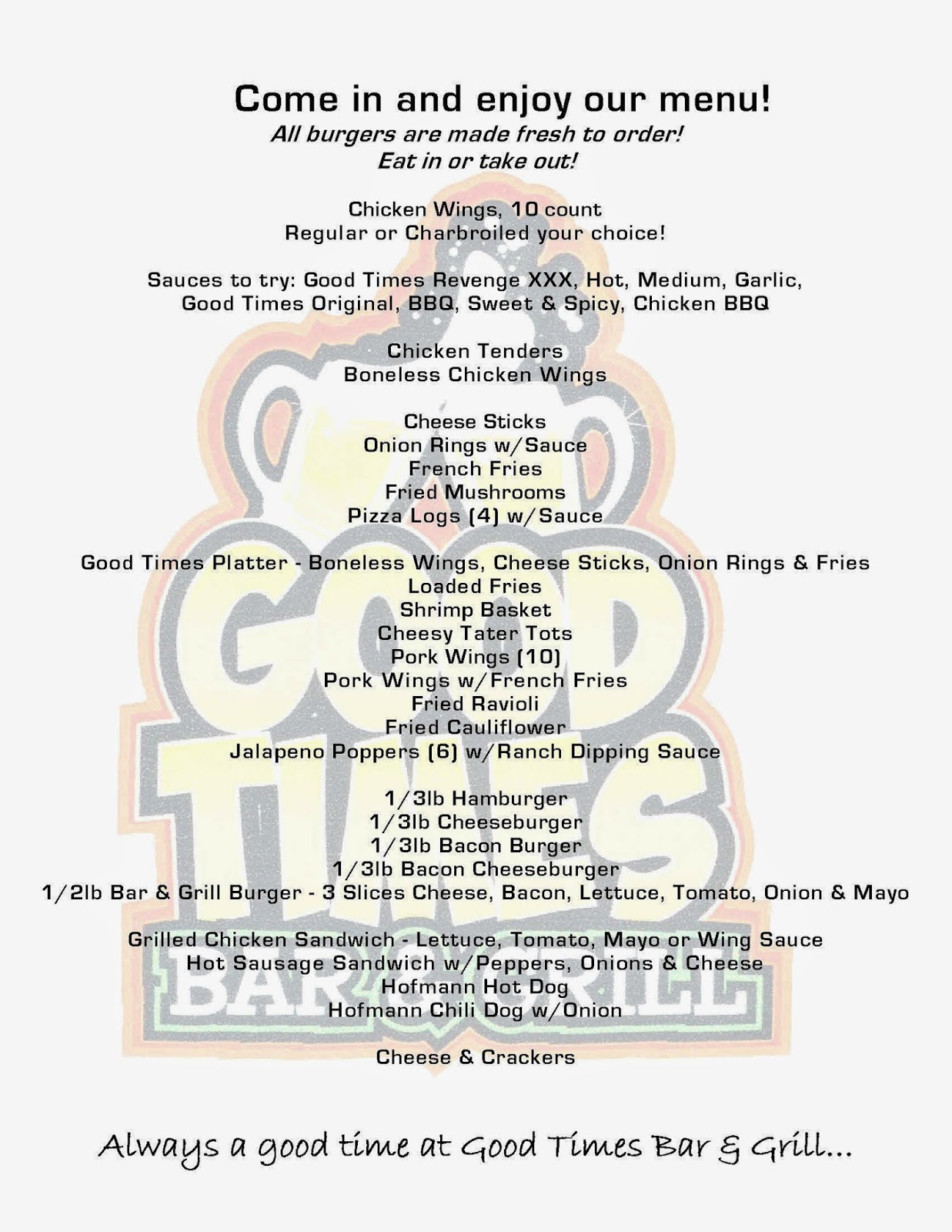Good Times Bar & Grill