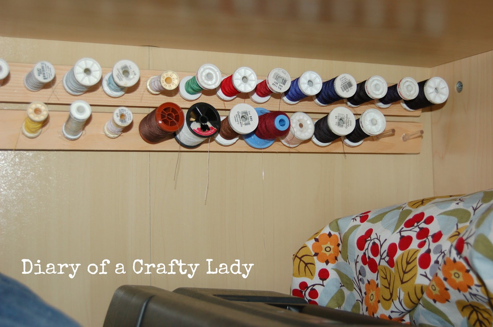 Diary of a Crafty Lady: Quick Wall Mounted Thread Storage