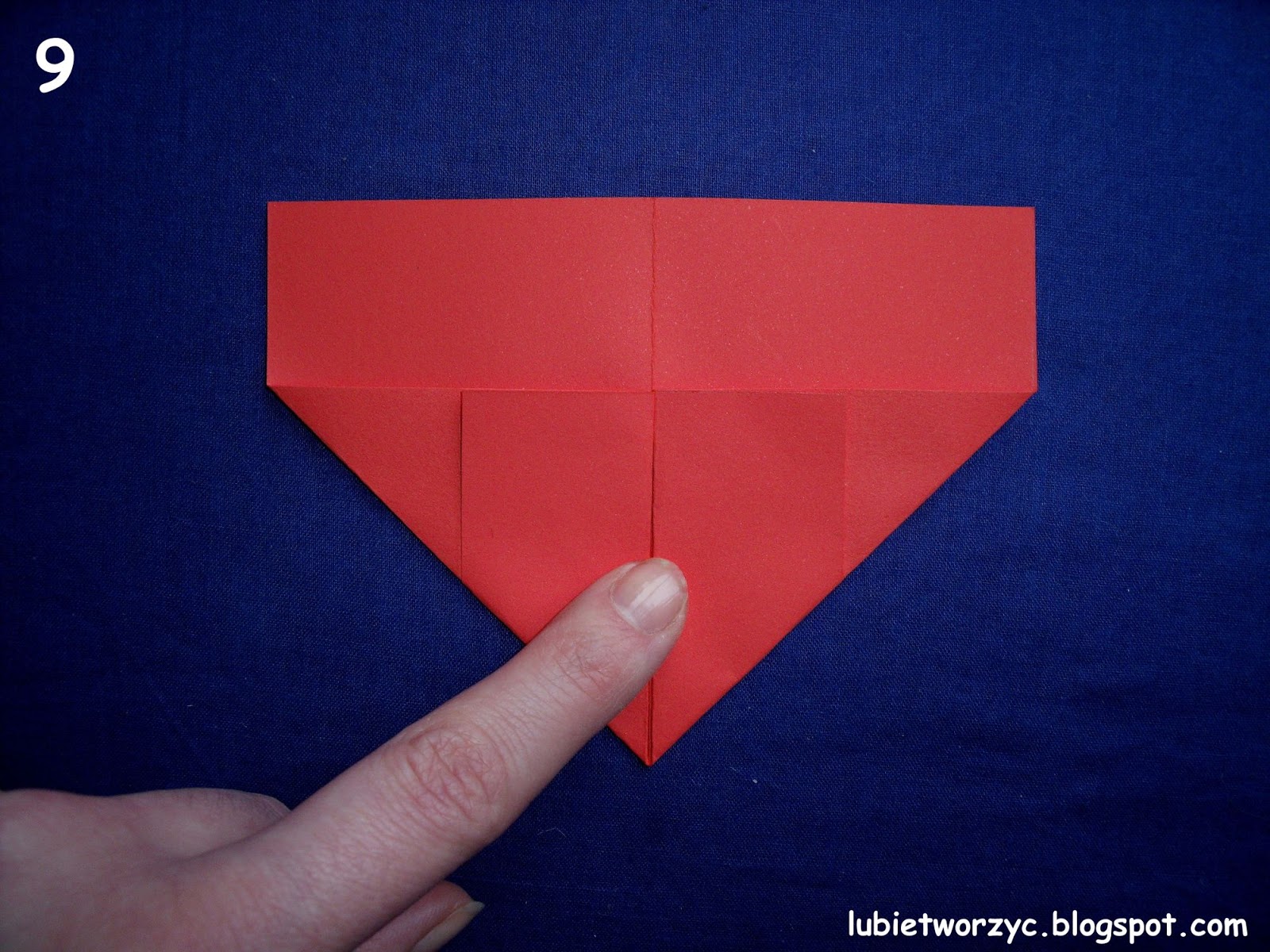 Serce origami - zakładka do książki