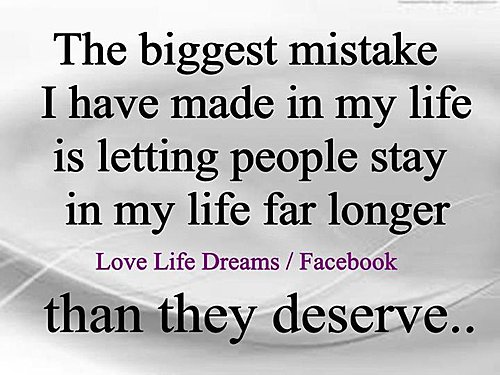 Love Life Dreams: The biggest mistake I have made in my life...