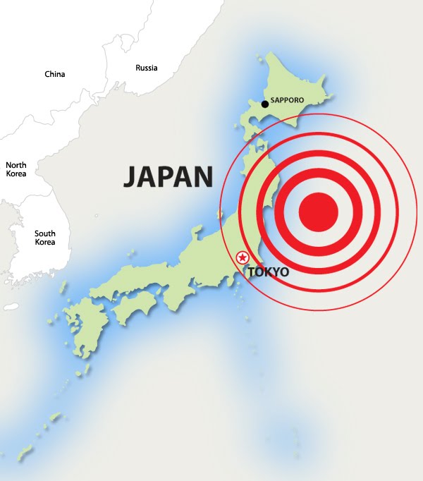 Earthquake Japan Map 2011