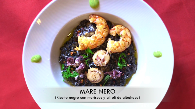 THE HITCHCOOK: MARE NERO (Risotto negro con marisco y alioli de albahaca)